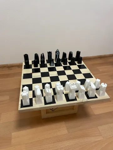 Modern chess pieces by Chris | Download free STL model | Printables.com