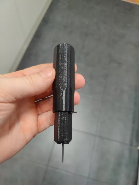 Make of PRUSA allen key handle with multiple sizes of hex key adapters ...