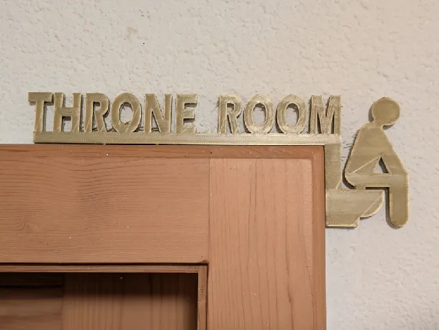 Toilet - THRONE ROOM right side - sign, easy to print by TUTA#92 ...