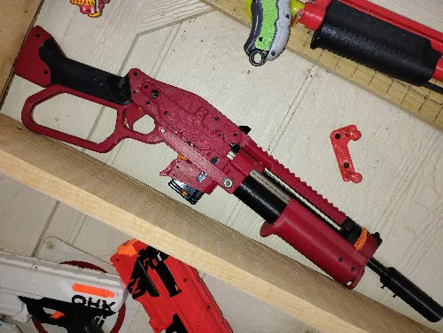 SLAB - Silly's Lever Action Blaster (Nerf Homemade) by Sillybutts | Download free STL model ...