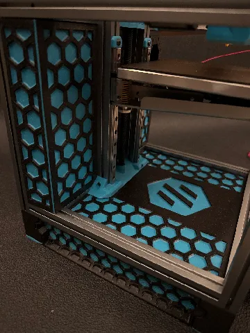 Hex pattern electronics compartment side covers plus hex pattern mid ...