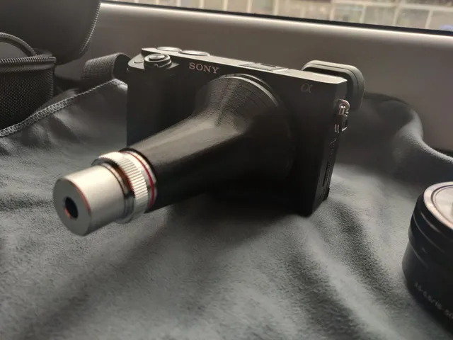 Make of Microscope adapter for 2x macro photography with Sony A, E/FE ...
