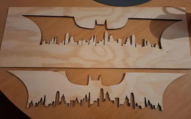 Batman and Gotham City Skyline - Wall Art by AlexT | Download free STL ...