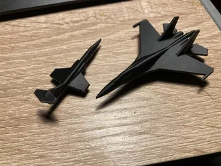 Su-27 Flanker print-in-place micro jet fighter v2.0 by Szymon Adamczyk ...