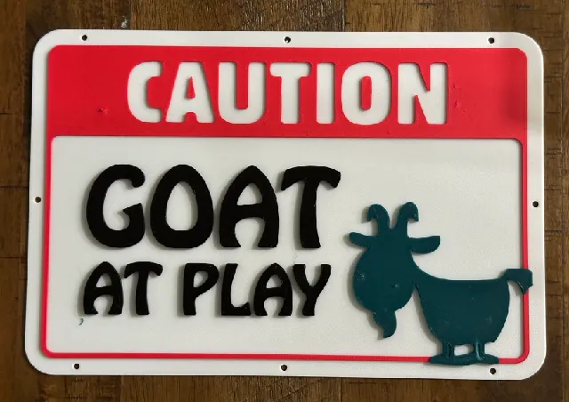 Make of Sign for goat pens by Trudder3 | Download free STL model ...