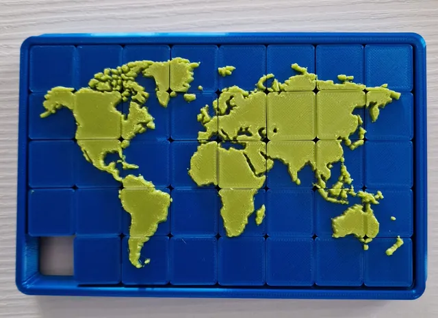 Make of Map Sliding Puzzle by AKIINT | Download free STL model ...