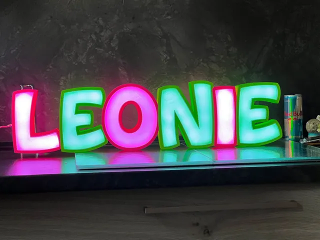 LEONIE LED- Namenslampe (Name lamp) by T-D3SIGN | Download free STL ...