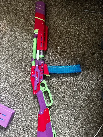 SLAB - Silly's Lever Action Blaster (Nerf Homemade) by Sillybutts | Download free STL model ...