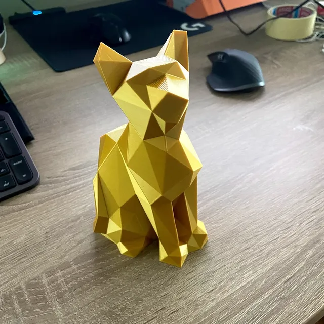 Make of Low Poly Kitty Cat Bank by rembomy | Download free STL model ...