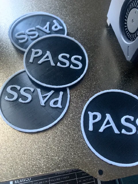 Make of Board game "pass" token by Dawkson | Download free STL model ...