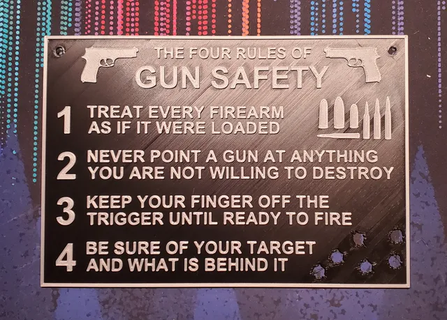 Firearm Safety Sign by EricFrenk | Download free STL model | Printables.com