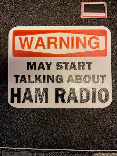 Make of Warning : May Start Talking About Ham Radio sign by Max Ølsted ...