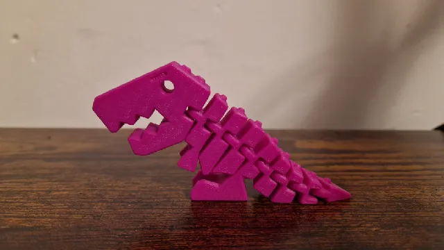 Make of Flexi Rex Keychain with a hidden loop by Julia | Download free ...