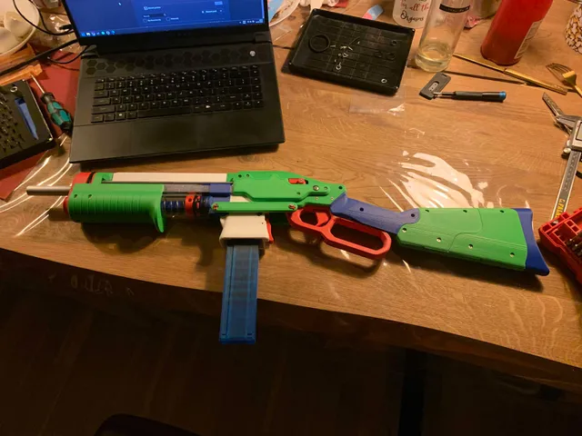 METRIC VER. SLAB - Silly's Lever Action Blaster (Nerf Homemade) by Sillybutts | Download free ...