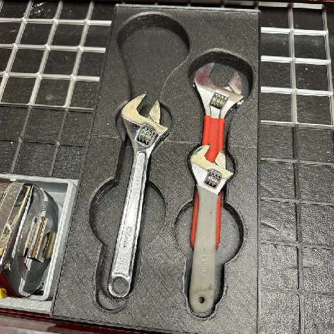 Gridfinity Adjustable Wrench 4 pc Set Organizer by Chase | Download ...