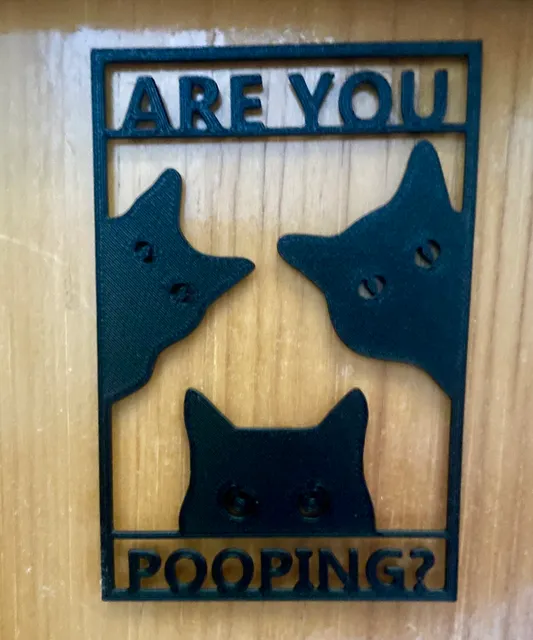 Make of Cat Bathroom Sign - Are you pooping? by lilFonsi | Download ...