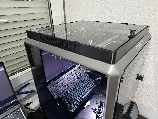 Creality K1 Max Lid Riser with Ribbon Light Track by Seanu30 | Download ...