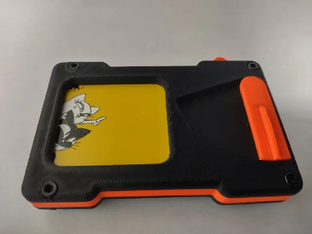 Make of Pop-up credit card wallet spreader with coin/cash storage by ...