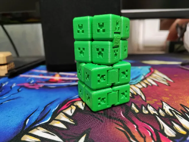 Minecraft Creeper Infinity Cube by FightTheFoo | Download free STL ...