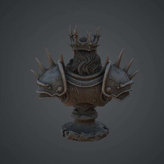 Dark Iron King Bust – Spiked Crown Warlord by BelBuilds | Download free ...