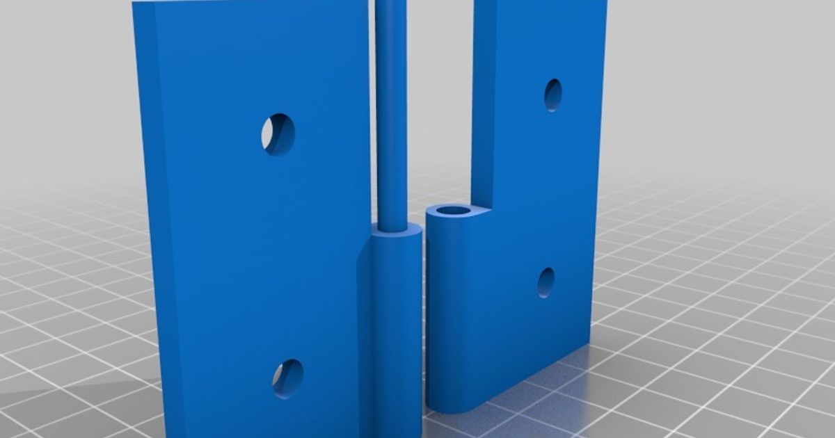 Simple Customizable Hinge by tommck | Download free STL model ...