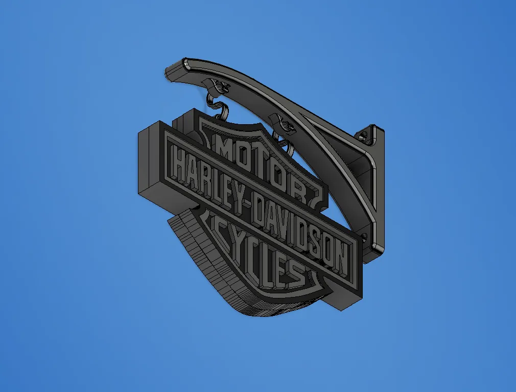 Harley Davidson sign by Jim Tzavellas | Download free STL model ...