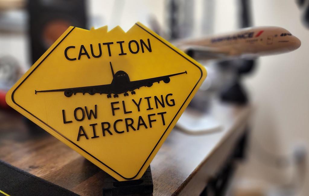 Low Flying Aircraft sign by Kryštoof | Download free STL model ...