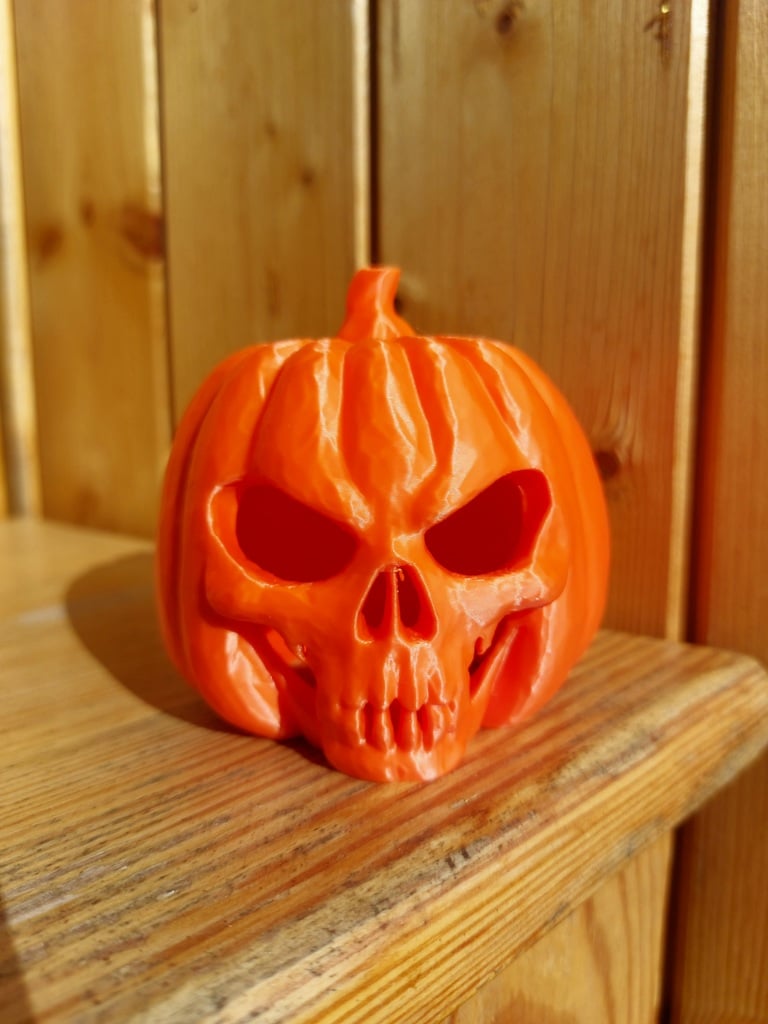 Halloween Skull pumpkin TeaLights by kutnohormac | Download free STL ...