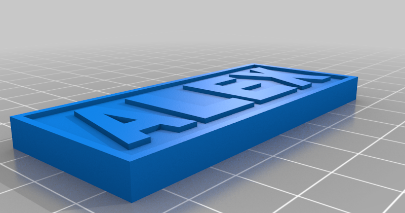 Alex Name Tag by AndysTechGarage | Download free STL model | Printables.com