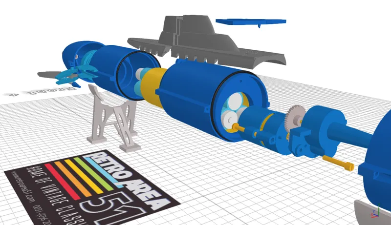 Ranetta SA-107 Submarine Display Model by RetroArea51 | Download free ...