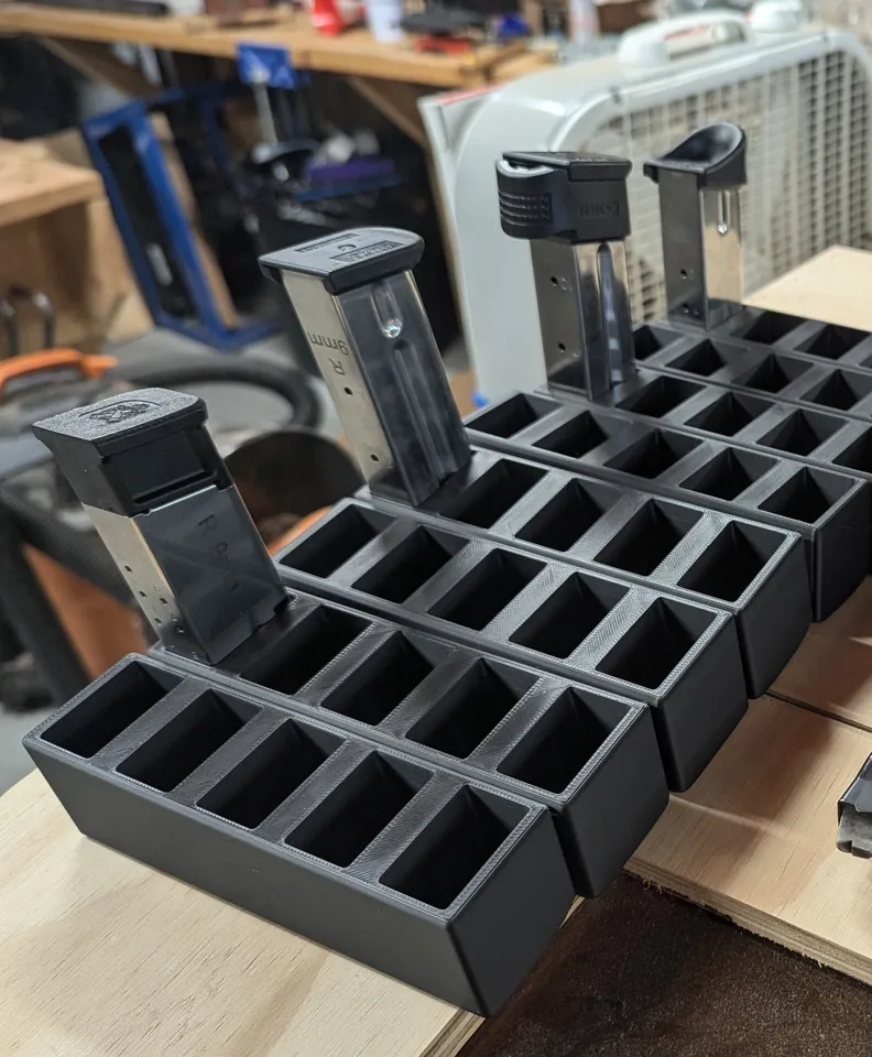 9mm Magazine Rack - 5x1 by DSWoodworking | Download free STL model ...