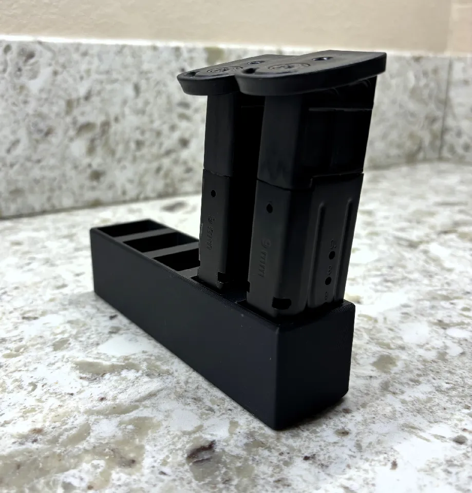 9mm Magazine Rack - 5x1 by DSWoodworking | Download free STL model ...