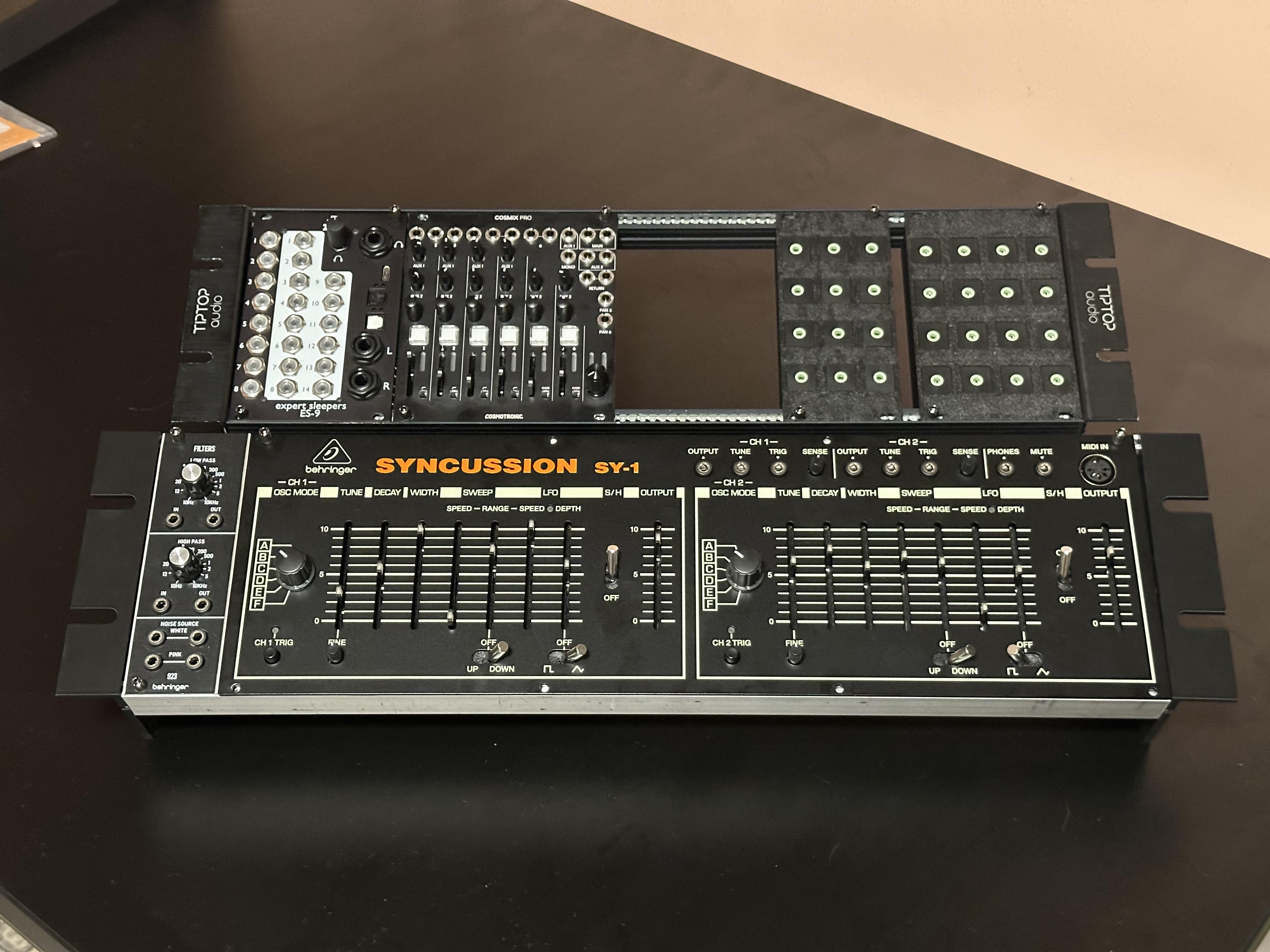 Slim 3U Eurorack 19" Rack Ears for Synthrotek Rails / Standalone Open ...