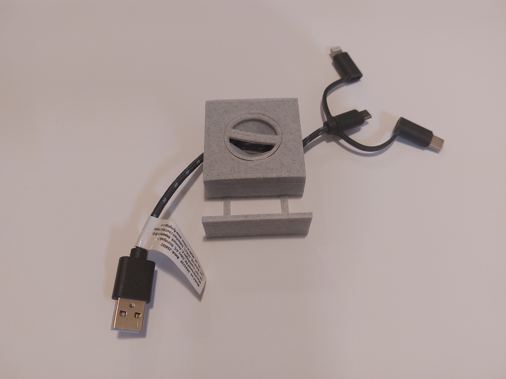 2 in 1 | Print in Place Cable Winder/Organizer + Phone Stand by ...