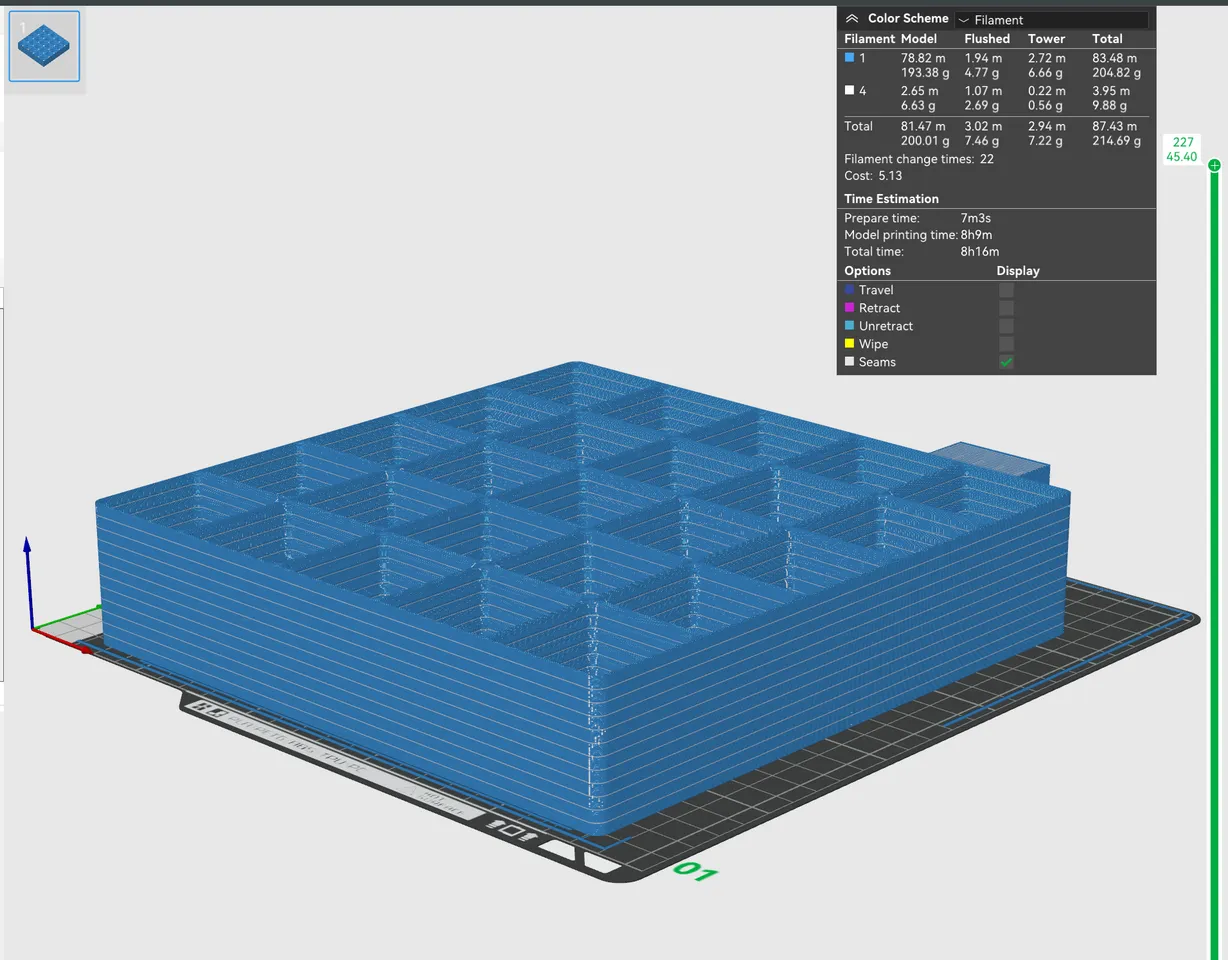 Gridfinity Grids - Stacked for Printing - with supports by Rudeytwotone ...