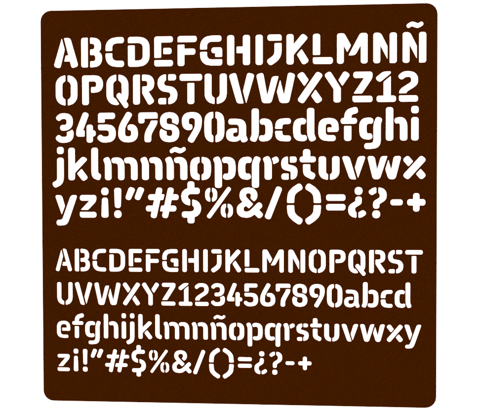 Typographic stencil ruler, for markers and Sharpies. by Ignacio Gabriel ...