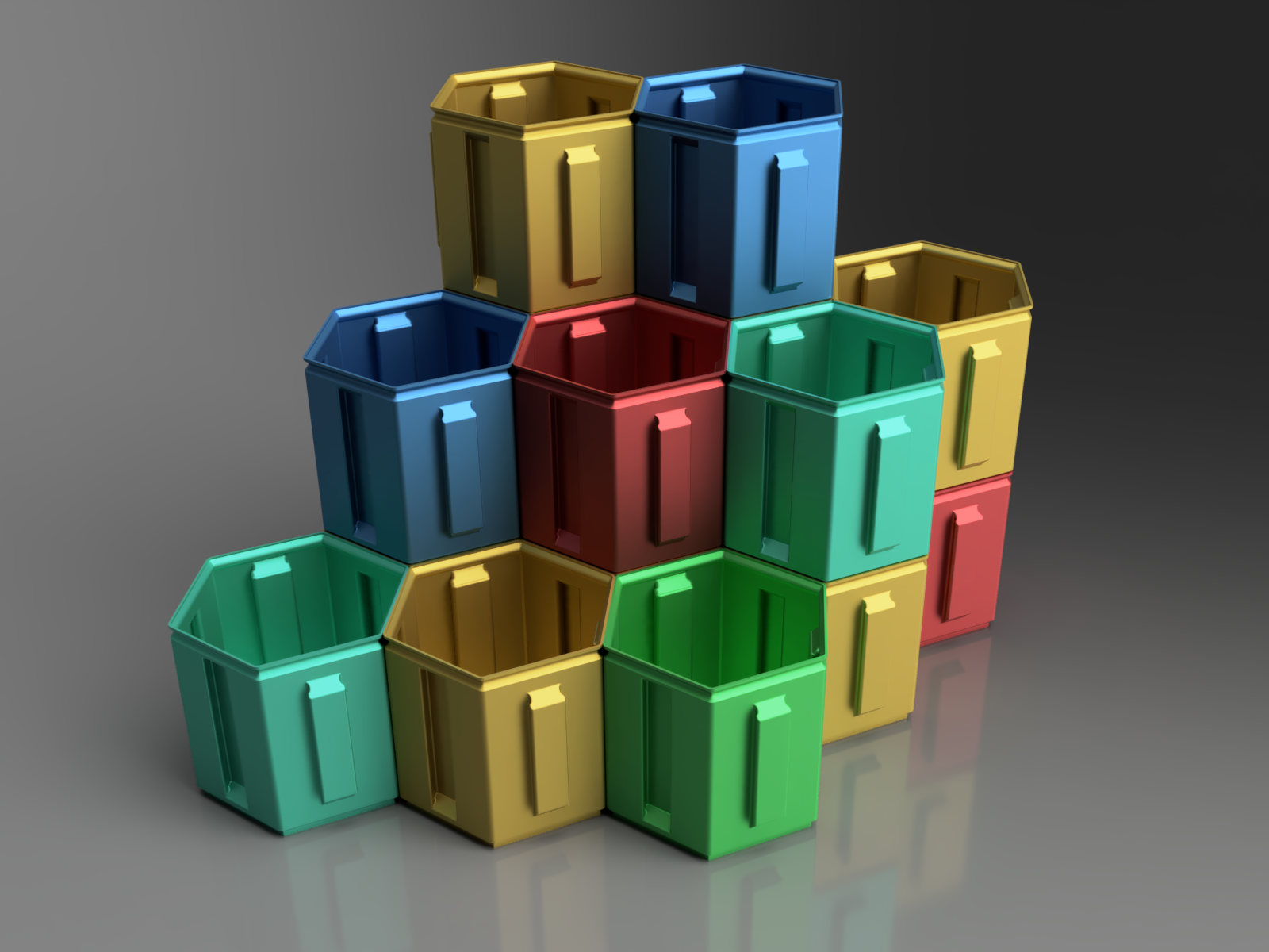 Hex box (stackable, snap-joint, vase mode) por Tomek | Descargar modelo ...