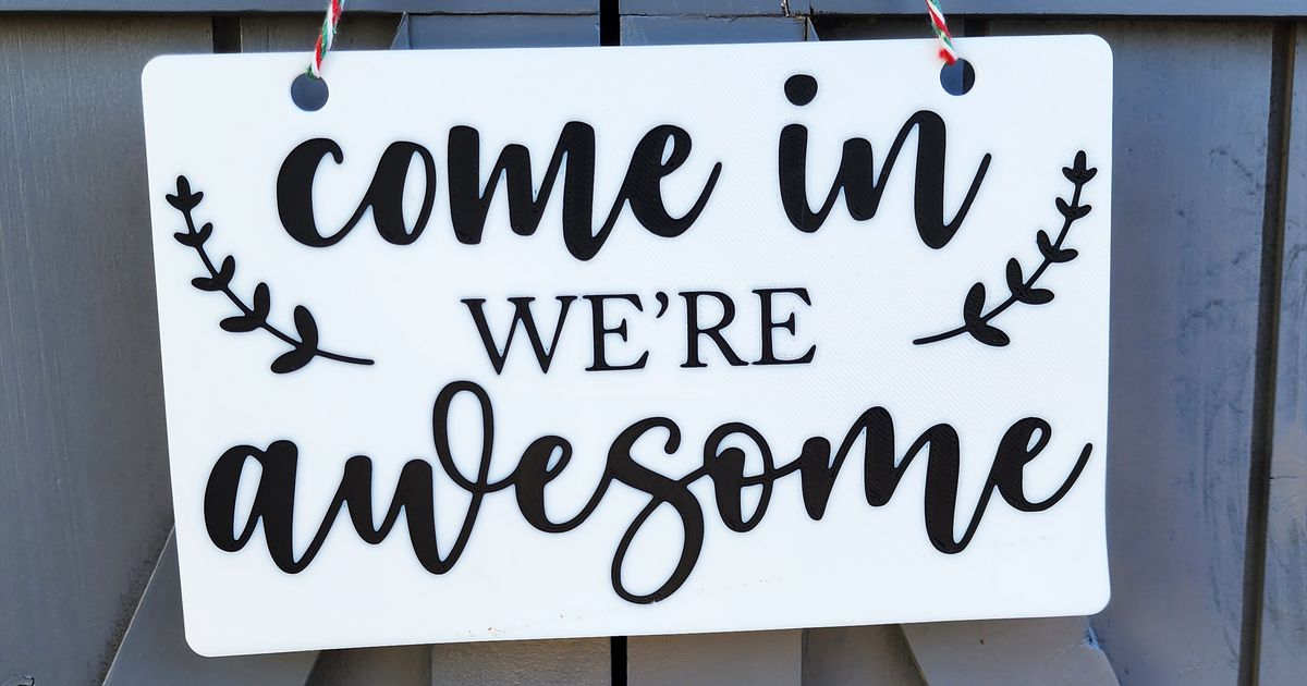 Come in we're awesome Sign MMU/AMS + Single-Color Models by Triple G ...