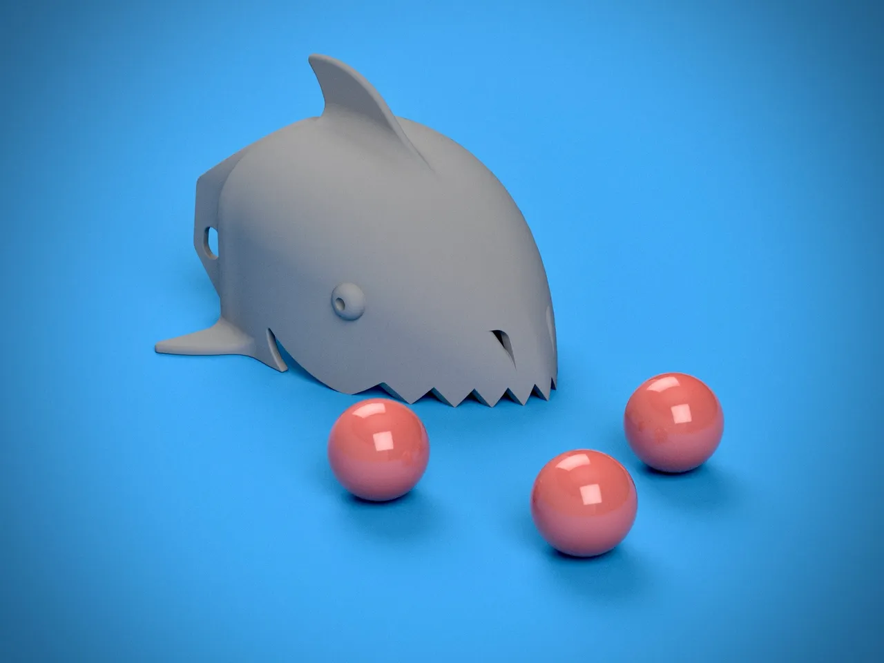 Hungry Hungry Hippo - Shark Head by vidision | Download free STL model ...