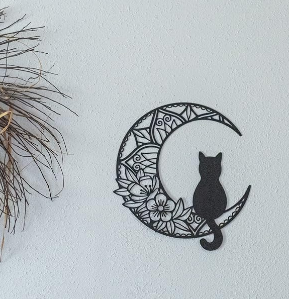 Black Cat And Moon Wall Art by Jura Švébiš | Download free STL model ...