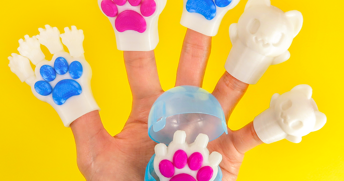 Tiny Paws Finger Puppets by PocketPlastic | Download free STL model ...