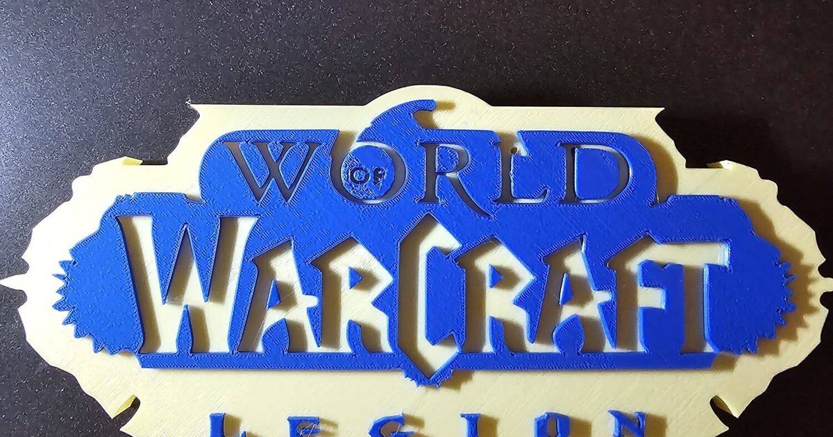 World of Warcraft 3D Wall Logo by Levi Kovács | Download free STL model ...