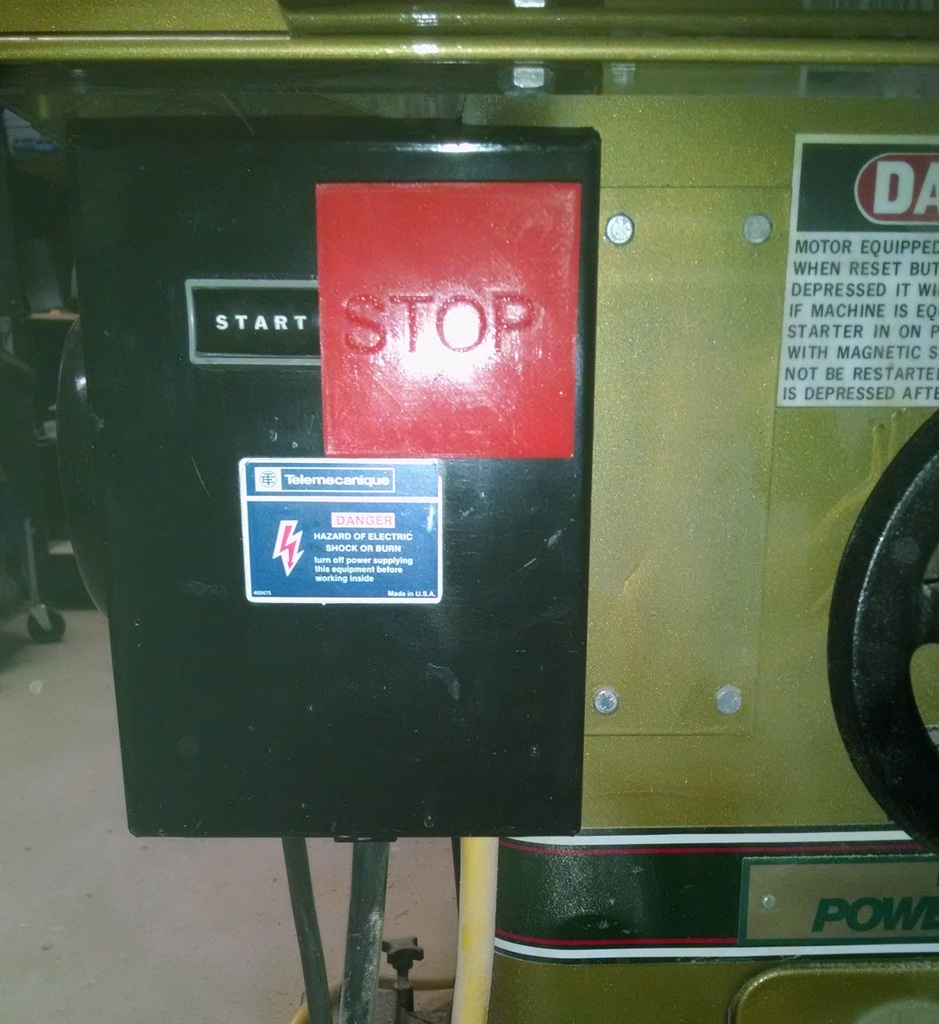 Table Saw Large Kill Switch Button - Powermatic by Ira S | Download ...