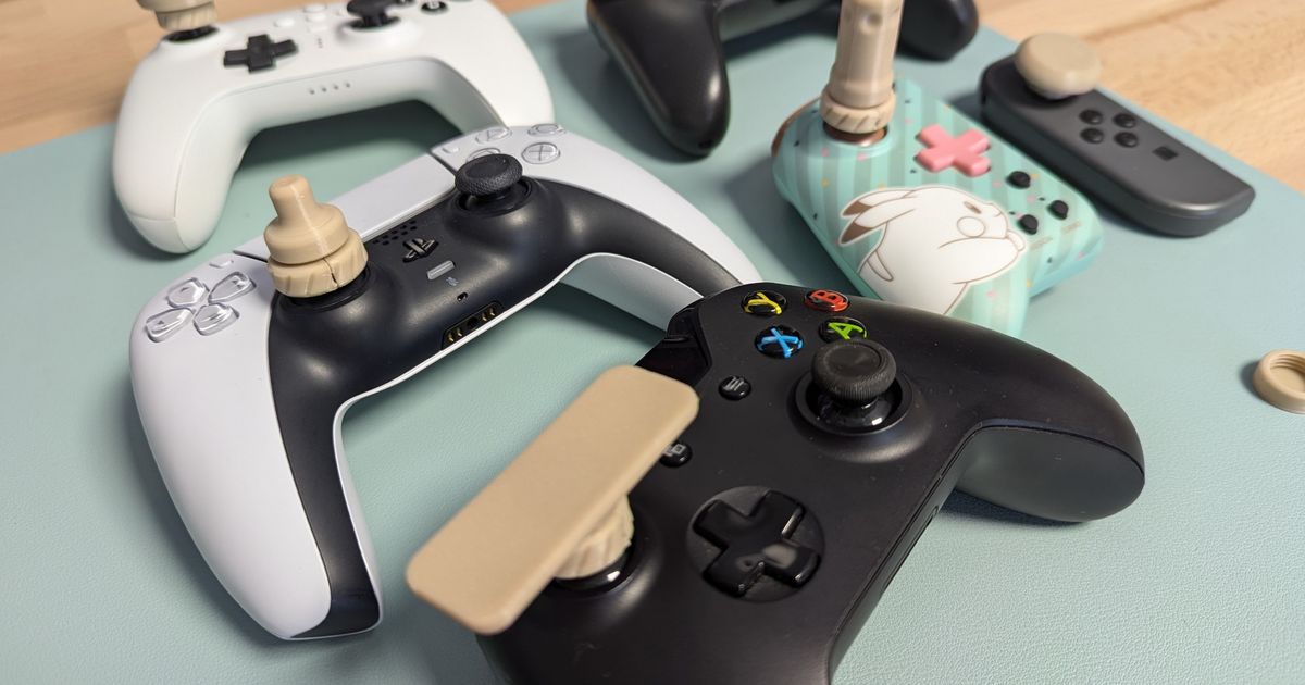 Thumbstick topper system for multiple controllers by ActiveB1t | Download free STL model ...