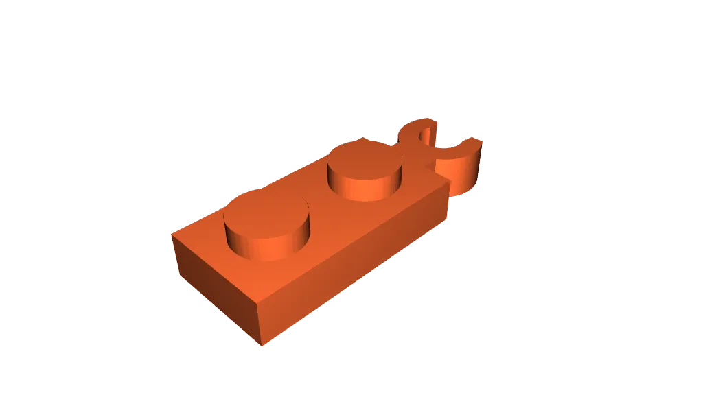 Lego Compatible (78256.dat) Plate 1 x 2 with Clip Vertical on End by ...