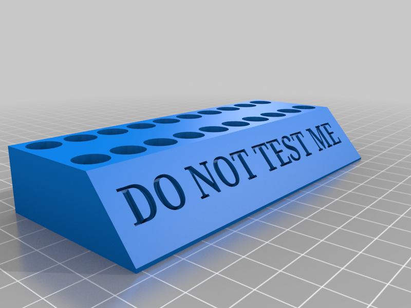 DO NOT TEST ME pen holder by TyphonGames | Download free STL model ...
