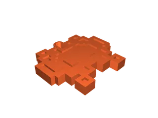 space invader key chain by layer upon layer | Download free STL model ...