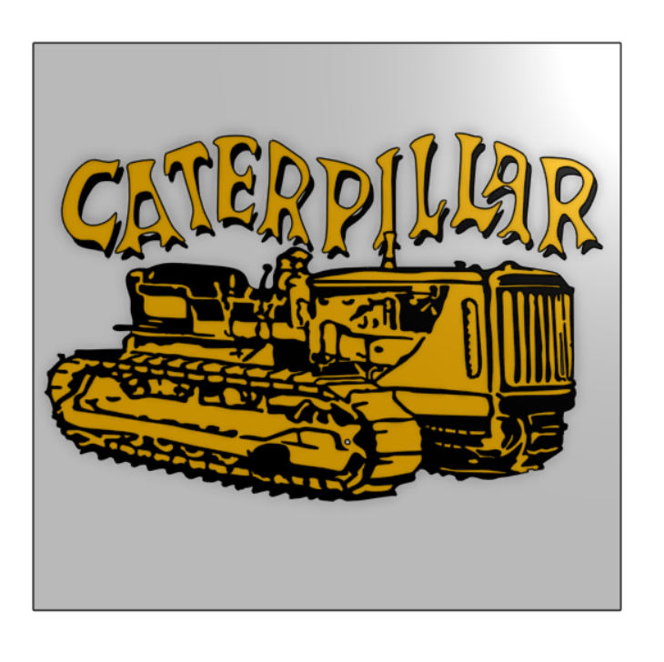 Caterpillar Dozer Sign by jack | Download free STL model | Printables.com