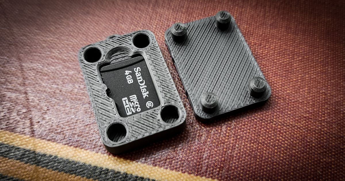 Micro SD Keychain Case by Carlos H. | Download free STL model ...
