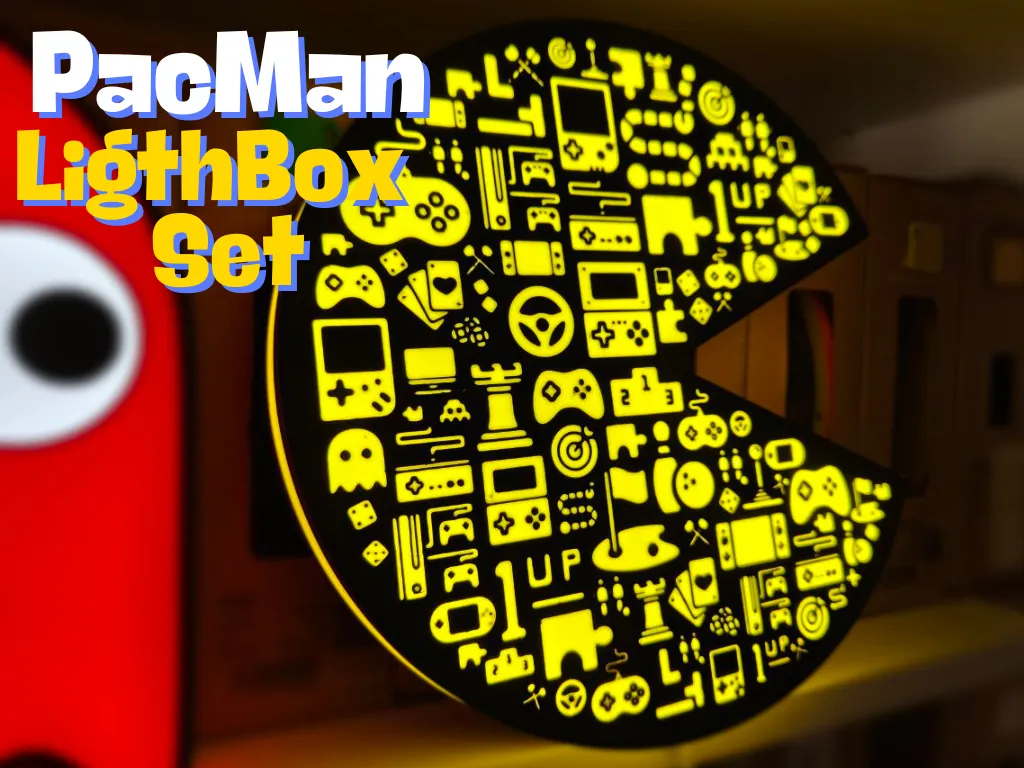 Pacman Led Light Box Mural by julianfj | Download free STL model ...